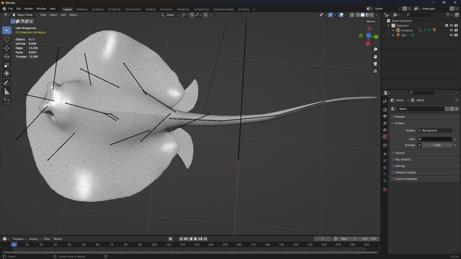 Ray Fish_A1 - ANIMATED